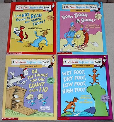 Dr. Seuss Beginner Fun Book set of 4: Boom Boom Boom!; I am Not Going ...