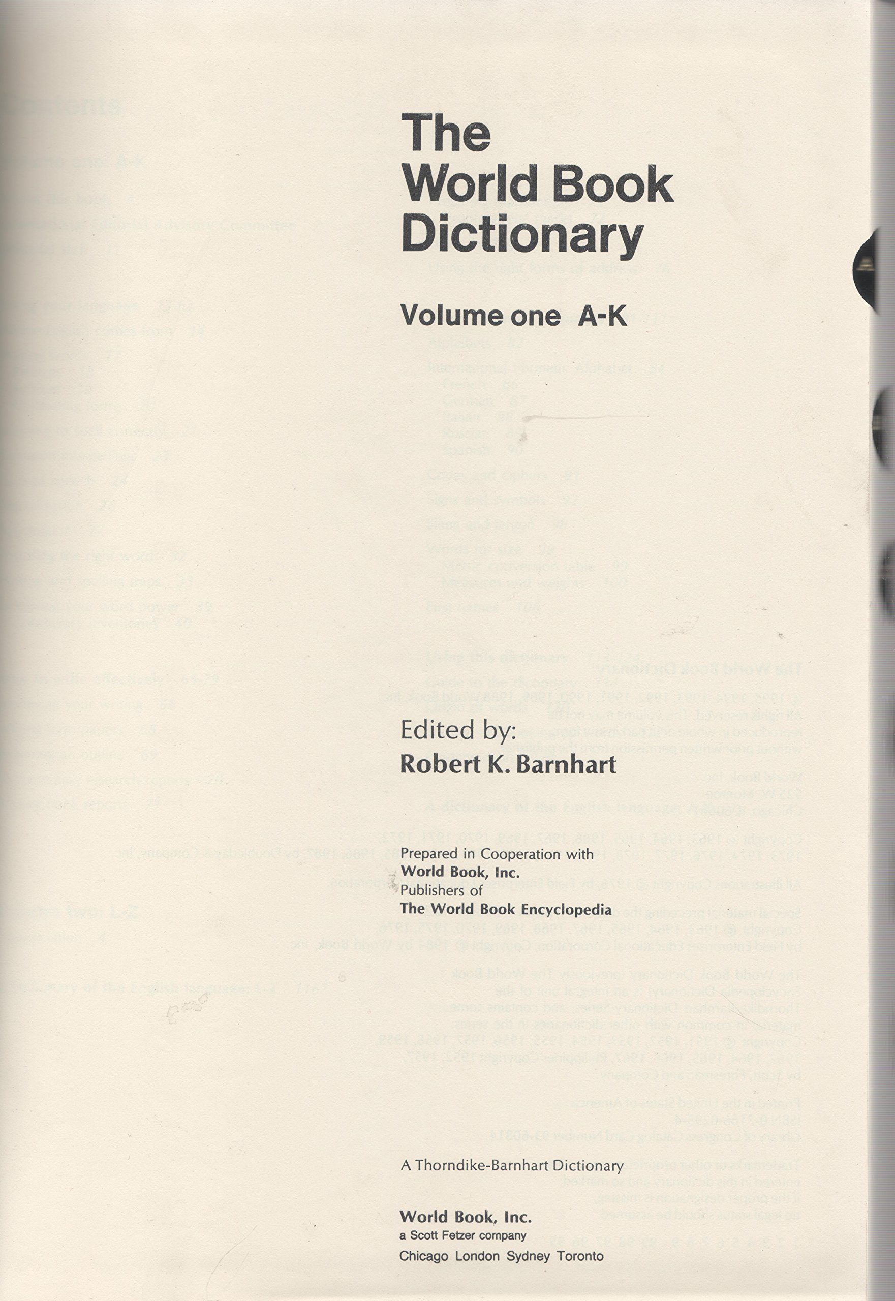 World Book Dictionary