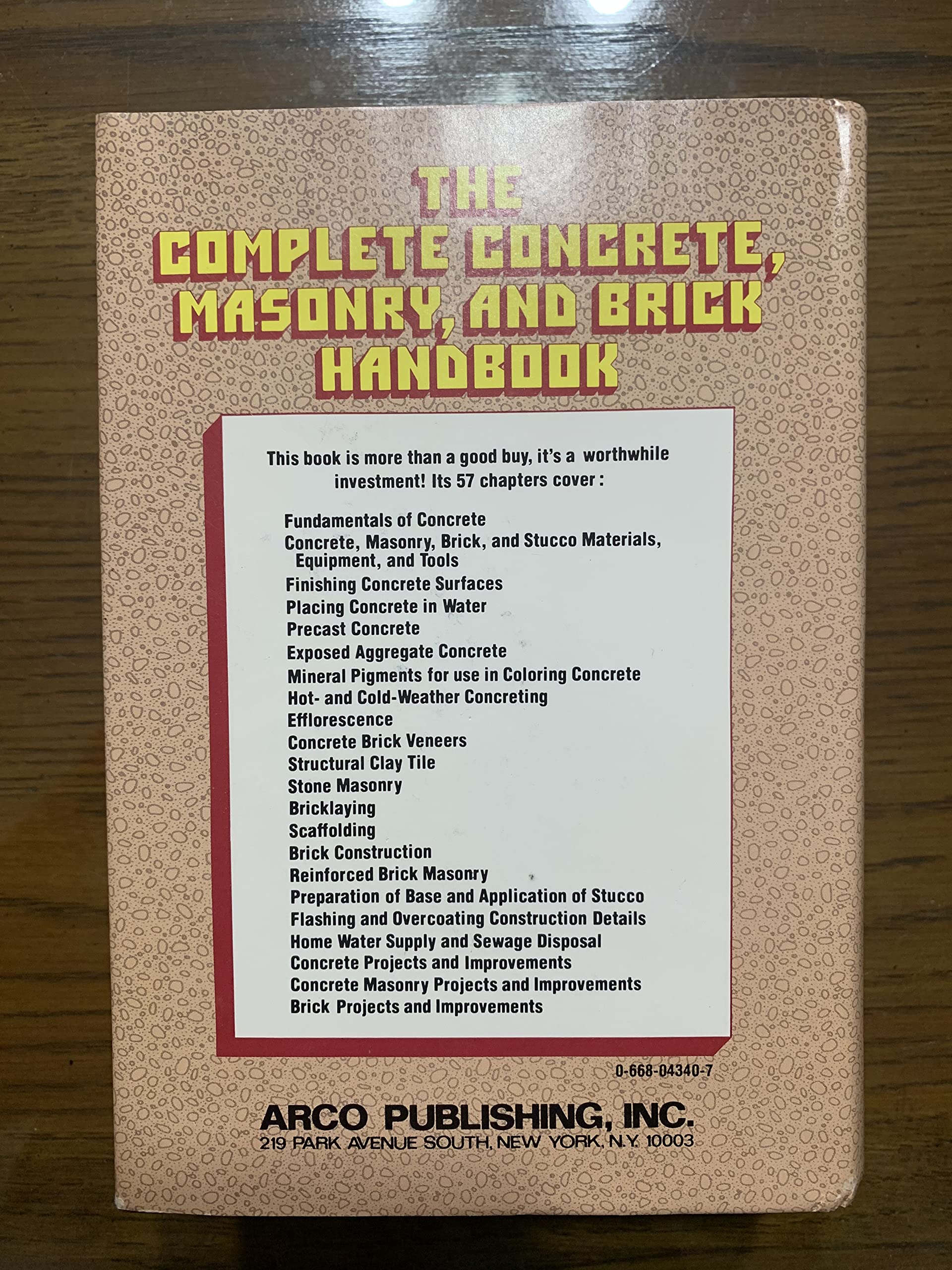 The Complete Concrete, Masonry, and Brick Handbook by Jeannette T. Adams | Goodreads