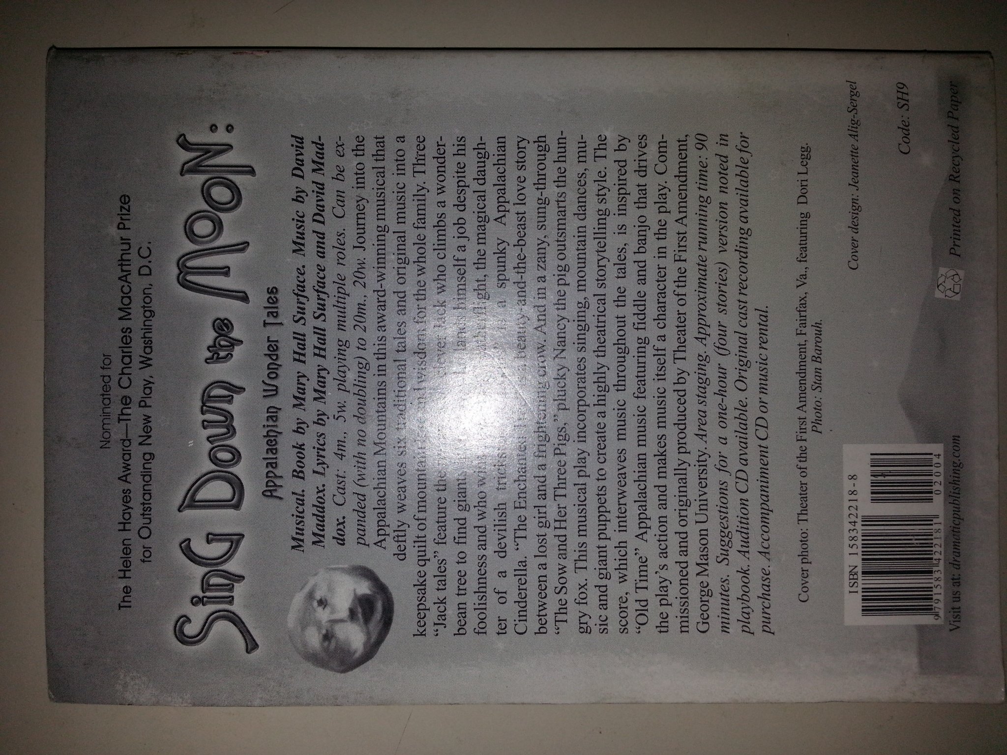 Sing Down the Moon: an Appalachian Wonder Tale by Mary Hall Surface and ...