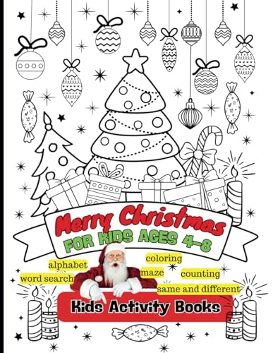 Merry Christmas Kids Activity Books: Christmas Activities For Kids Ages ...