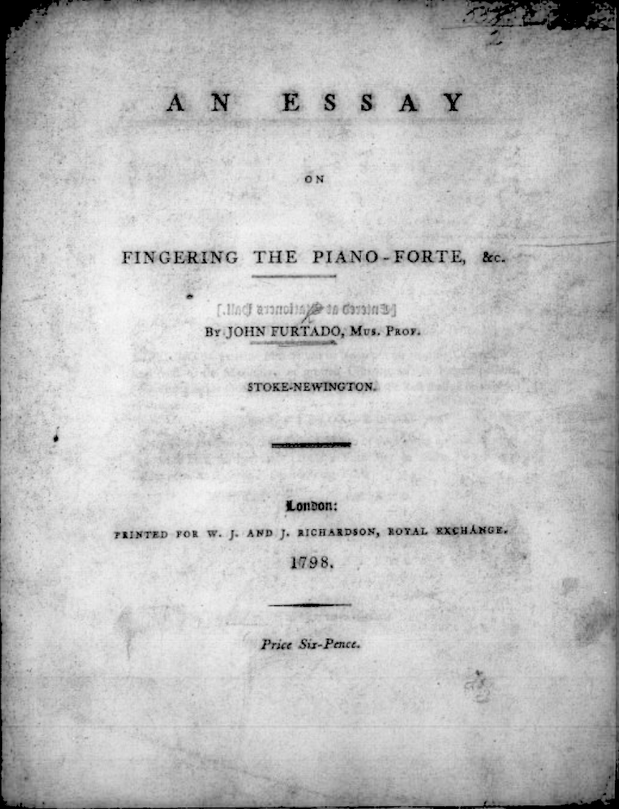An essay on fingering the piano-forte, &c by John Furtado | Goodreads