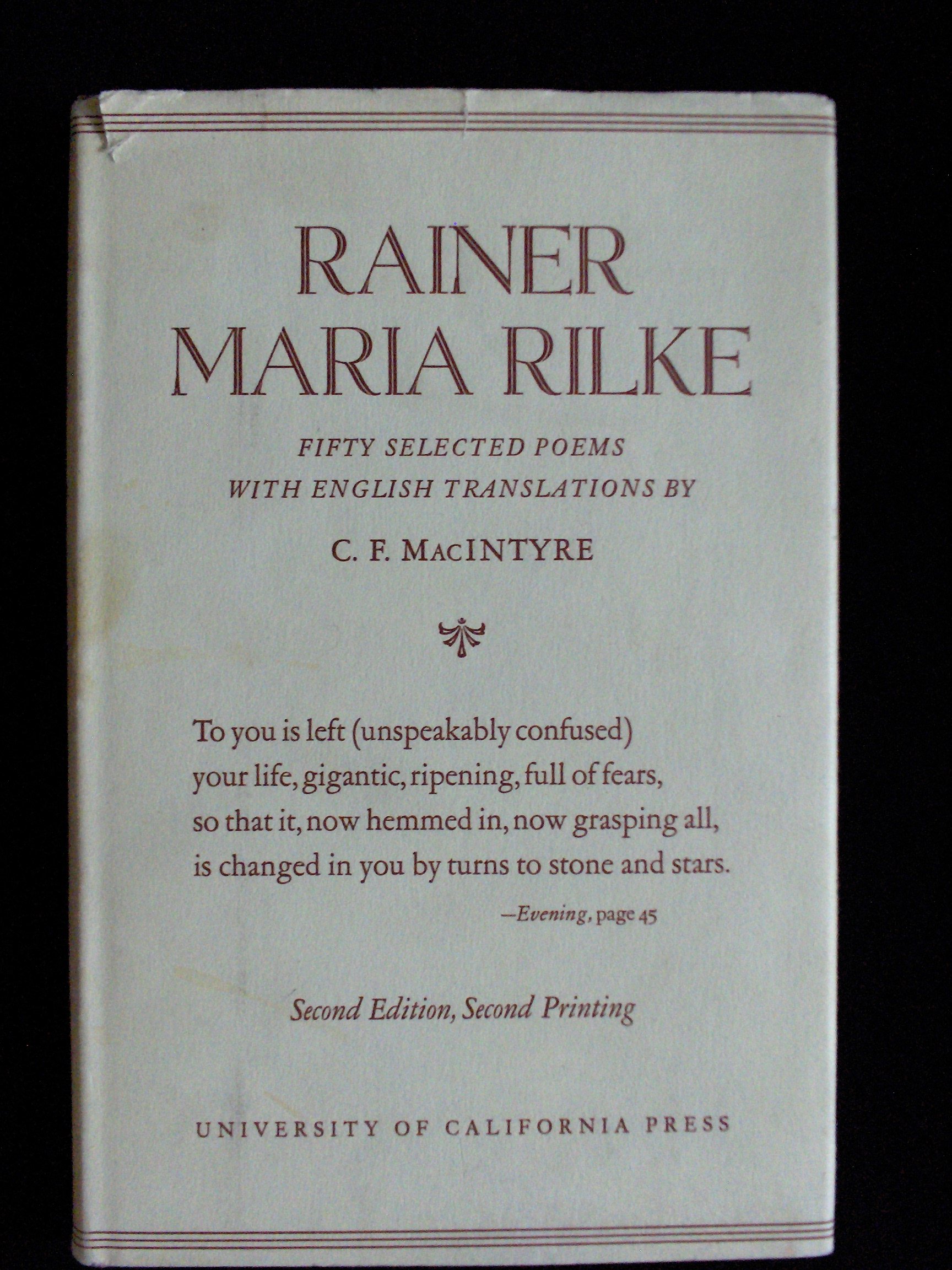 Rainer Maria Rilke: Fifty Selected Poems With English Translations by ...