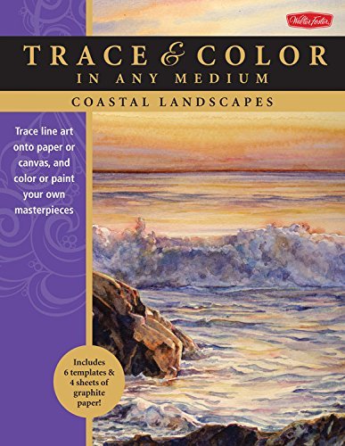 Coastal Landscapes: Trace line art onto paper or canvas, and color or ...