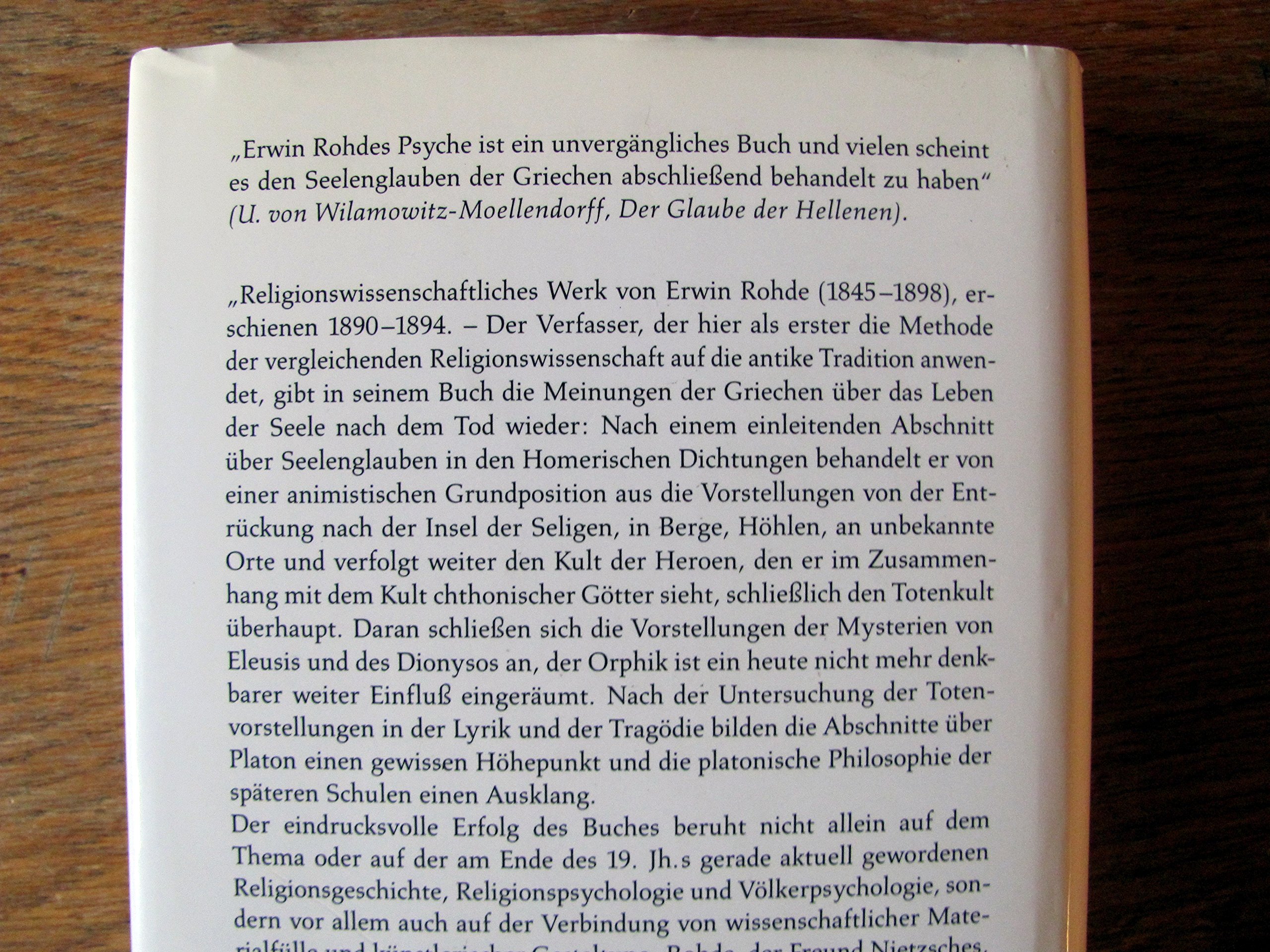 Psyche - Seelenrecht und Unsterblichkeitsglaube bei den Griechen. 2 ...