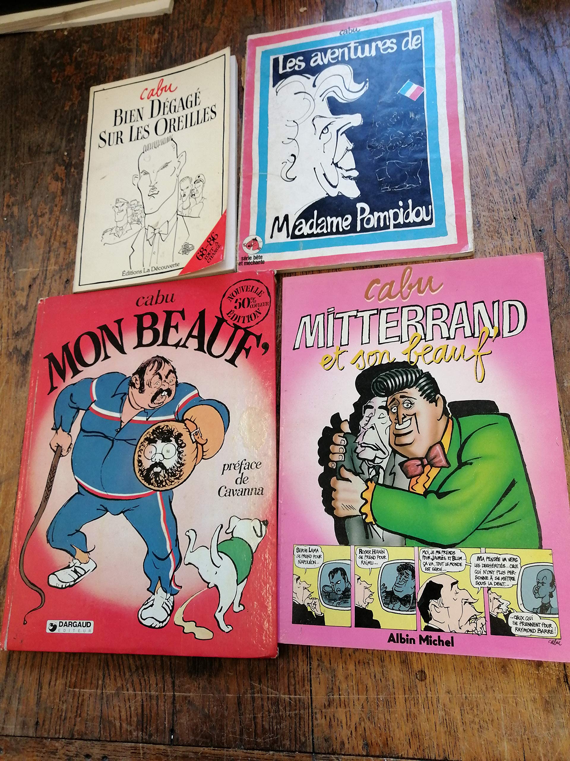 Lot de 4 livres de Cabu : Bien dégagé sur les oreilles - Mon beauf ...