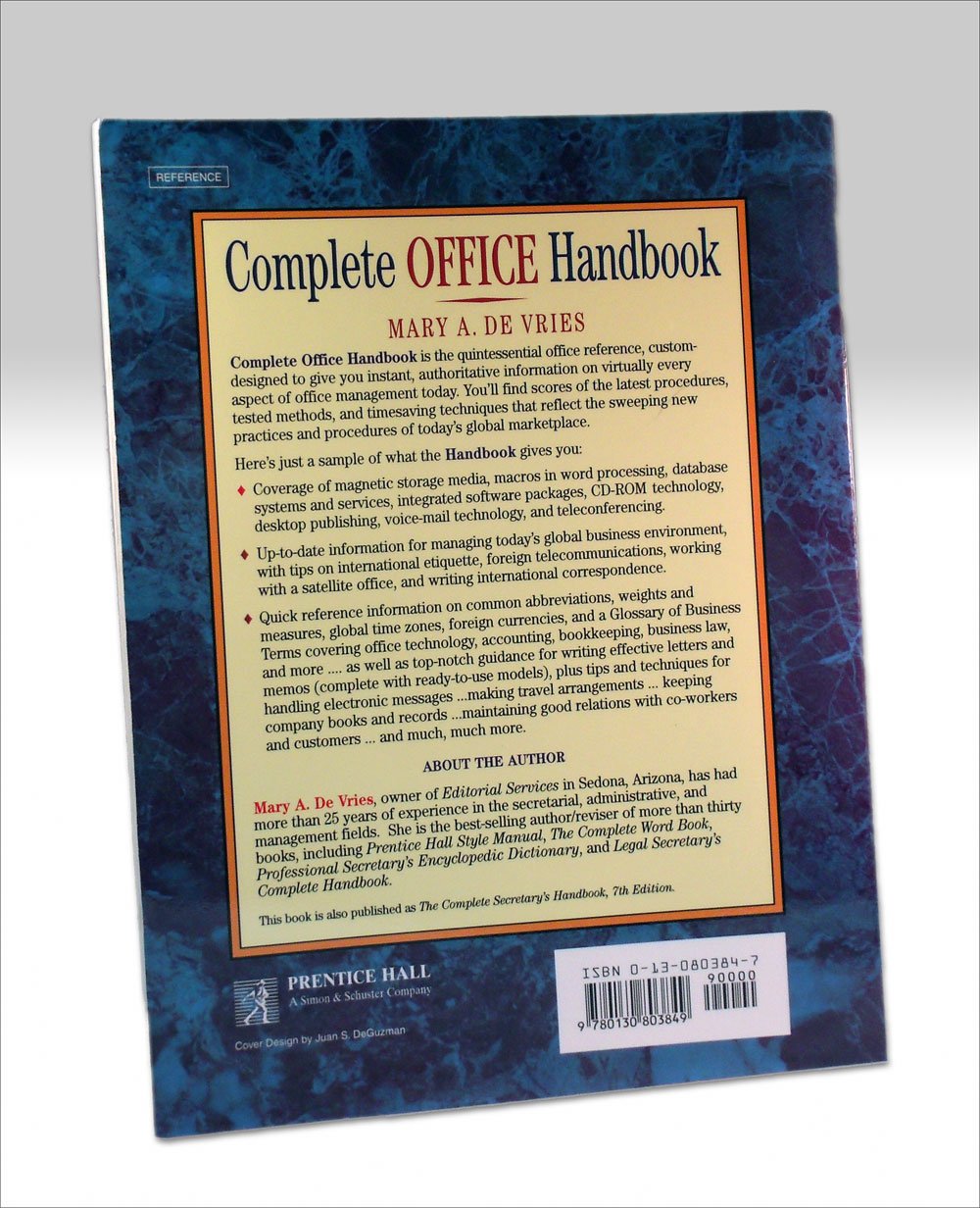 Complete Office Handbook by Mary A. De Vries | Goodreads