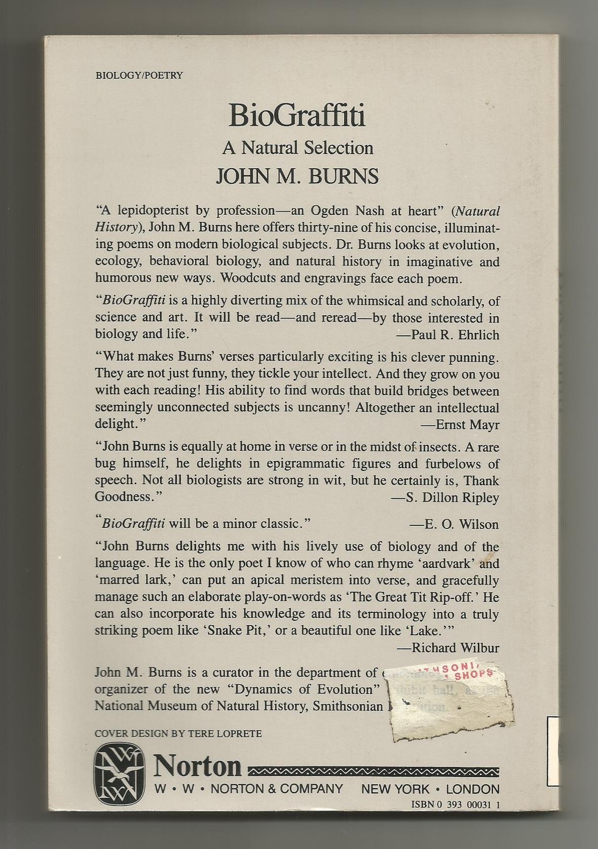 Bio Graffiti: A Natural Selection by John M. Burns | Goodreads