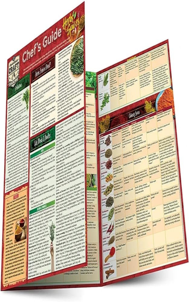 Chef's Guide to Herbs & Spices: A Quickstudy Laminated Reference Guide ...