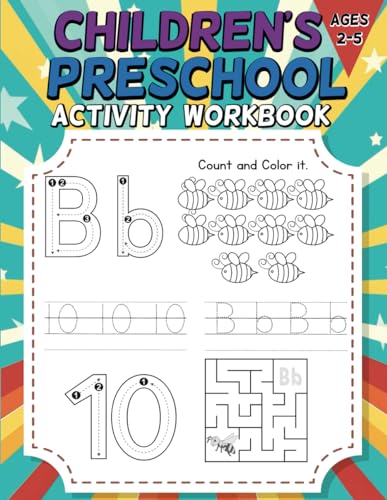 Children's Preschool Activity Workbook: Kindergarten Activities for ...