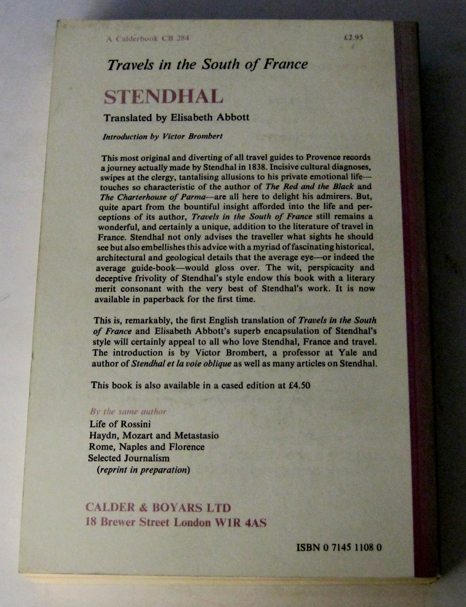 Travels in the South of France by Stendhal | Goodreads