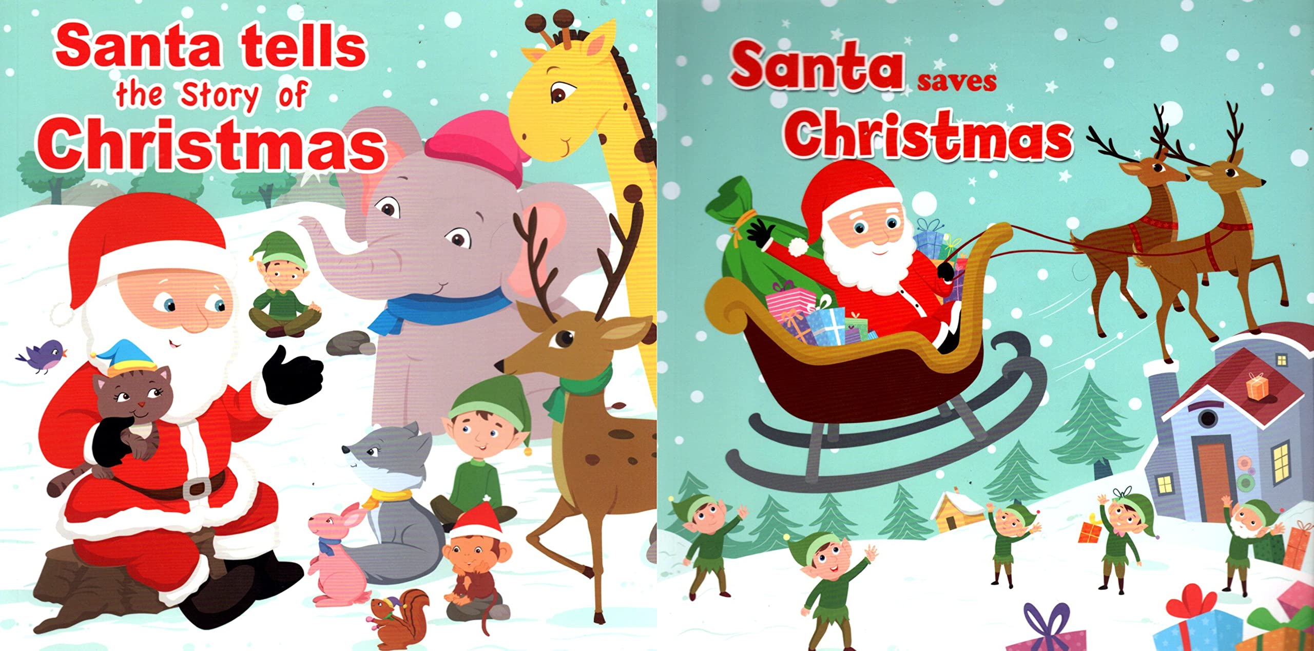 Santa Saves Christmas & Santa Tells the Story of Christmas - Children's ...