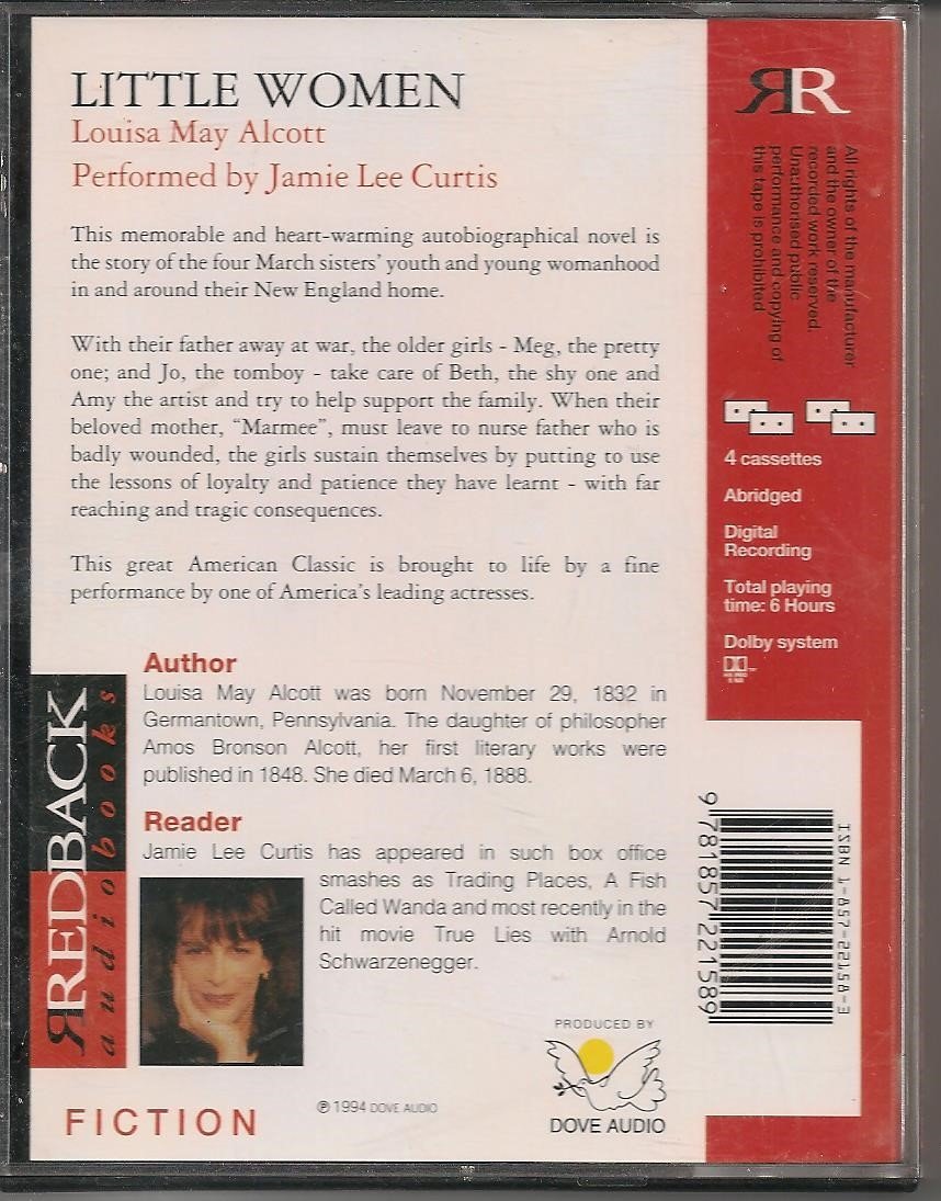 Louisa May Allcott's Little Women read by Jamie Lee curtis audiobook ...