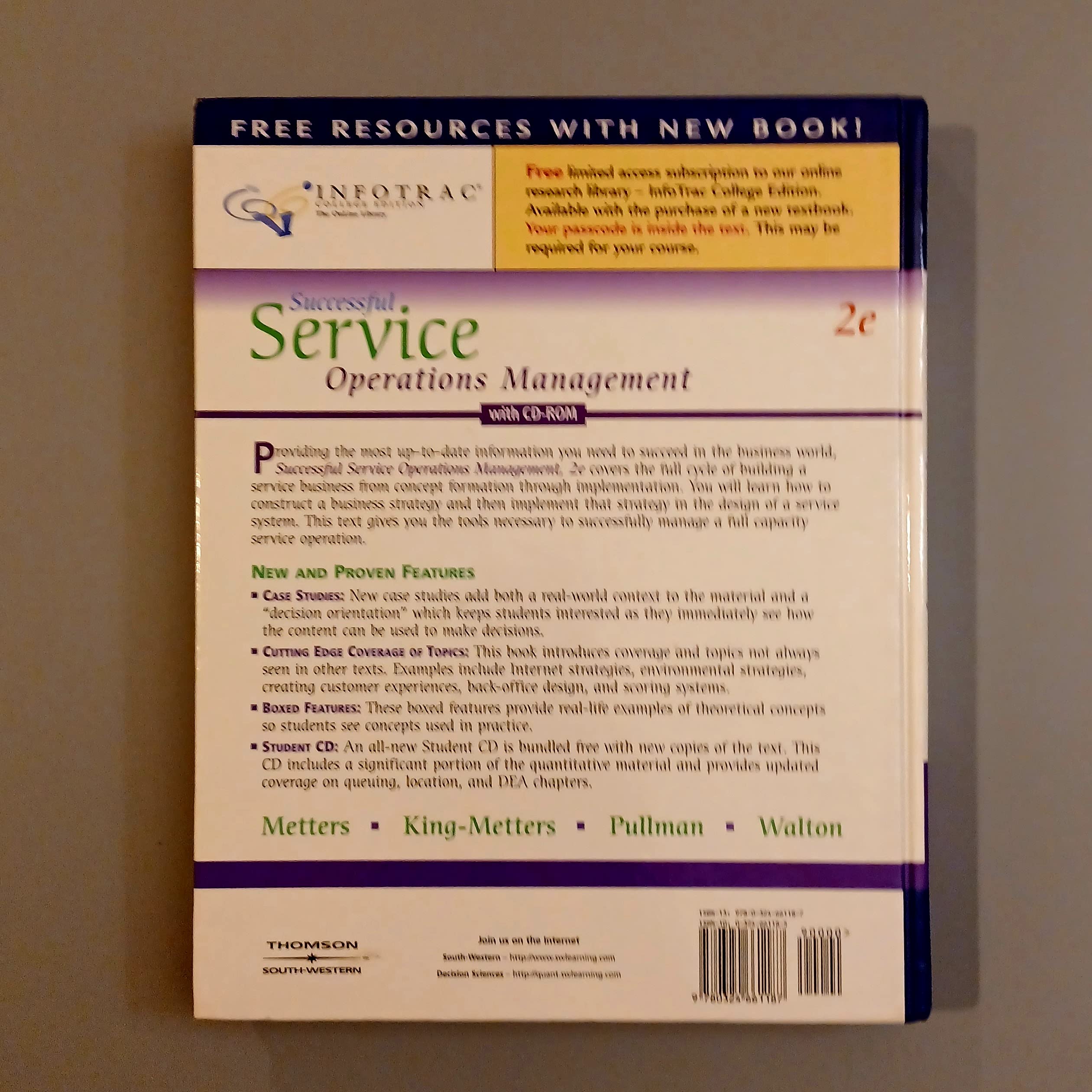 Successful Service Operations Management by Richard D. Metters | Goodreads