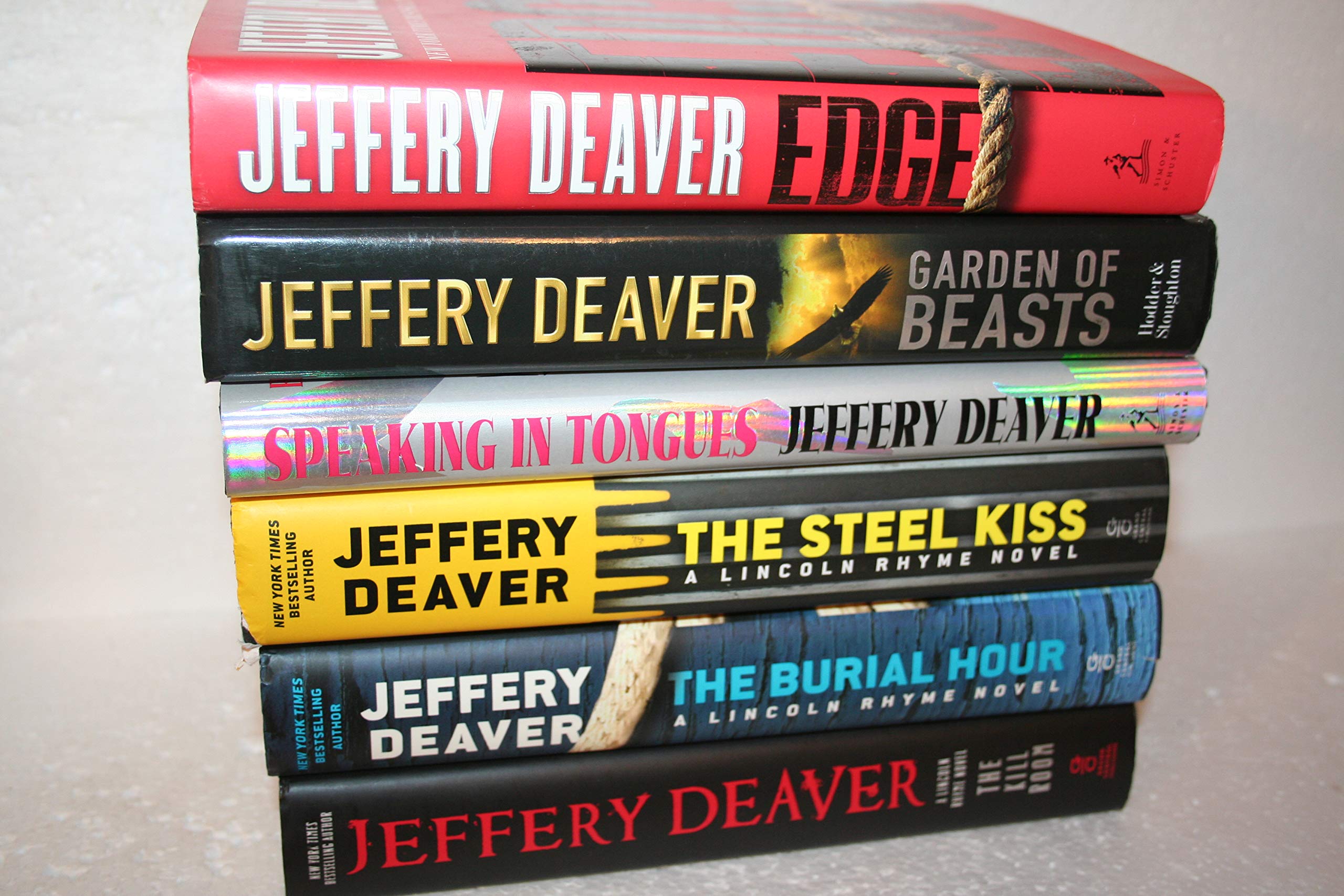 Jeffrey Deaver (6-book set) [[Edge; Garden of Beasts; Speaking in ...