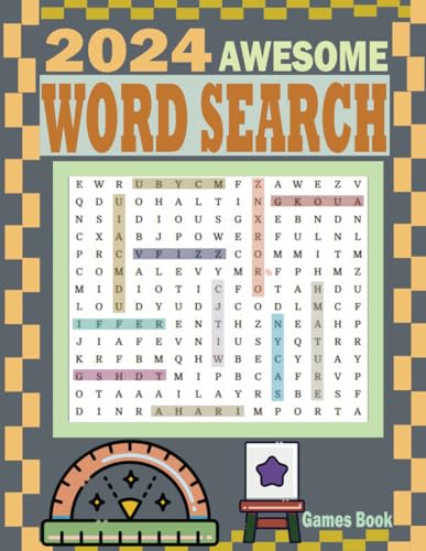 2024 Awesome Word Search Games Book: Medium To Hard Word Search Puzzle ...
