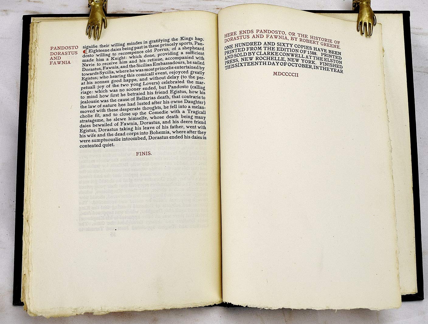 Pandosto, or the Historie of Dorastus and Fawnia by Robert Greene ...