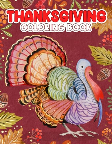 thanksgiving Coloring Books: Beautiful Illustration Coloring Pages with ...