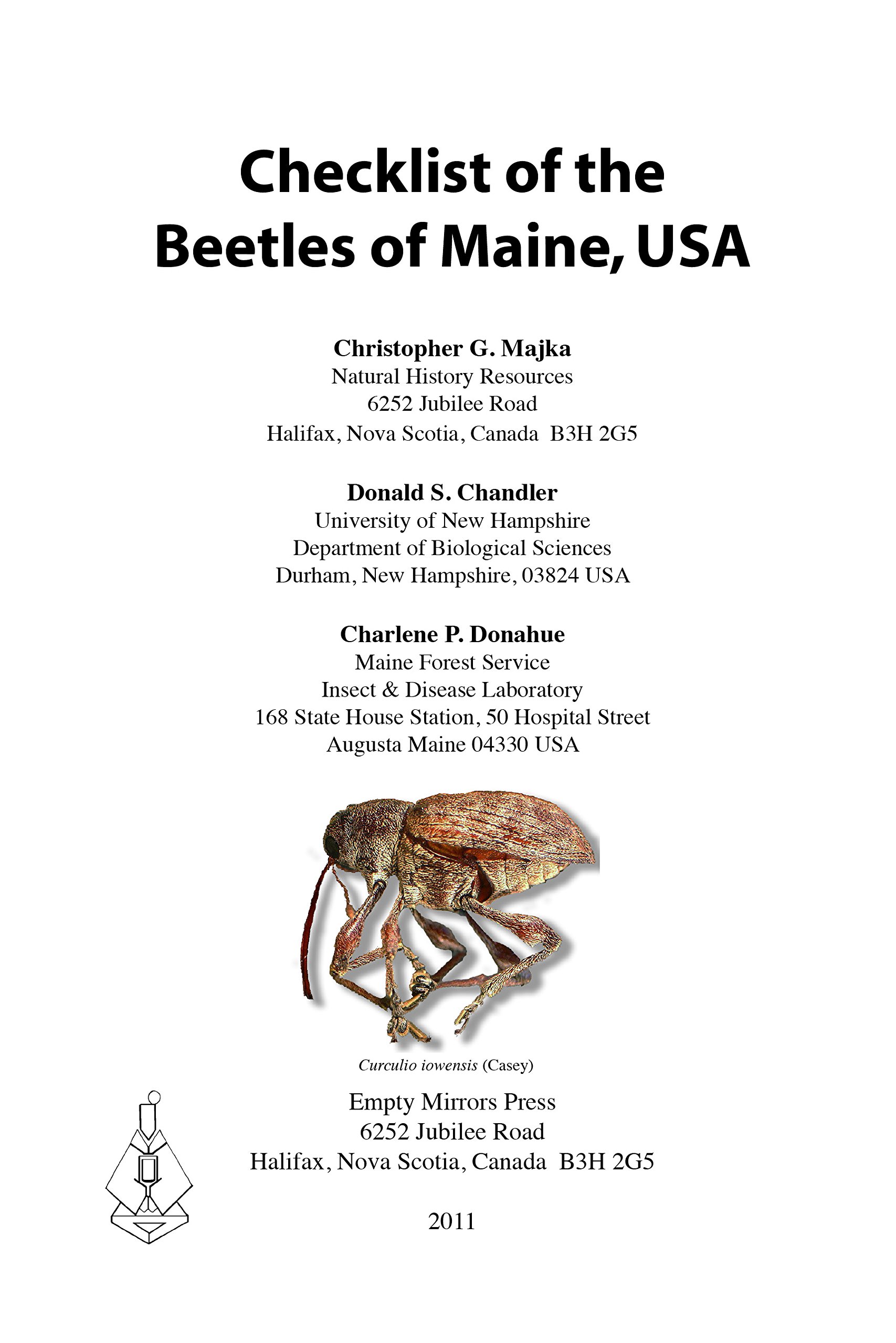 Checklist of the Beetles of Maine, USA by Christopher G. Majka | Goodreads