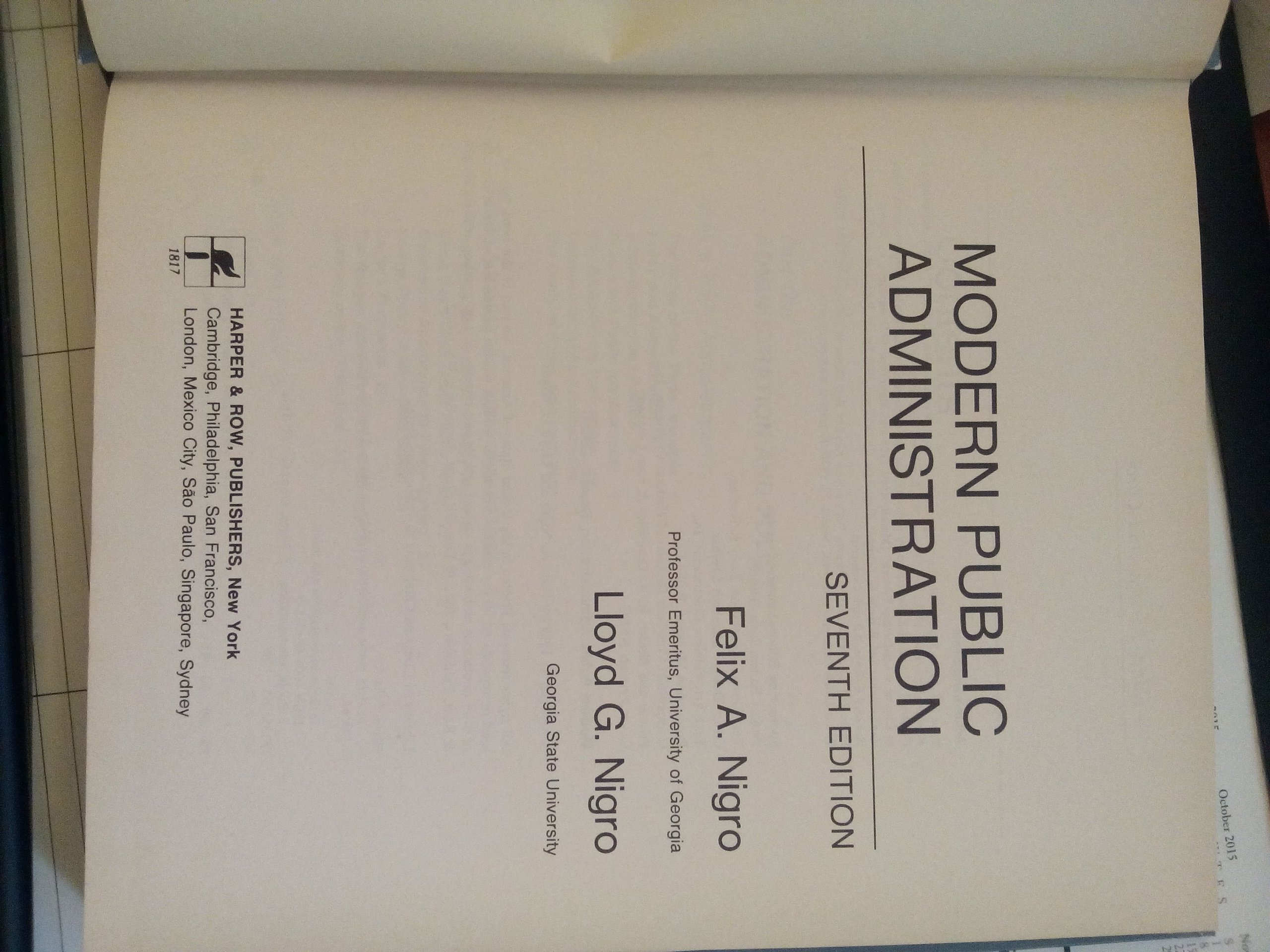 Modern Public Administration by Felix Nigro | Goodreads