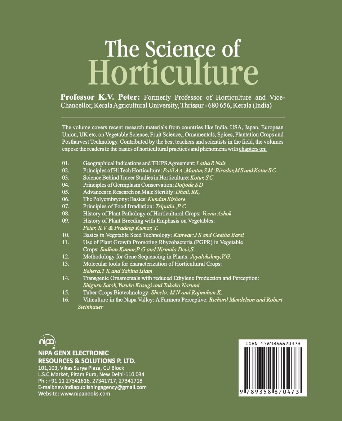 The Science of Horticulture: Vol 01 by K V Peter | Goodreads