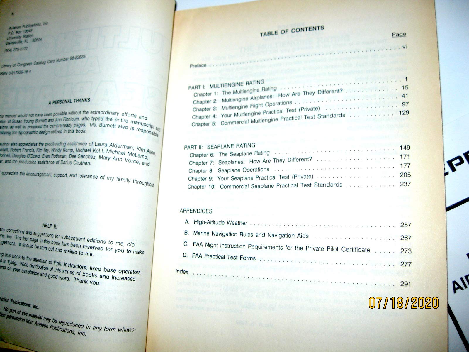 Multiengine and seaplane flight maneuvers and handbook by Irvin N ...