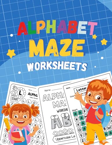Alphabet Maze Worksheets: 52+ Mazes Puzzle With the Alphabet to Improve ...