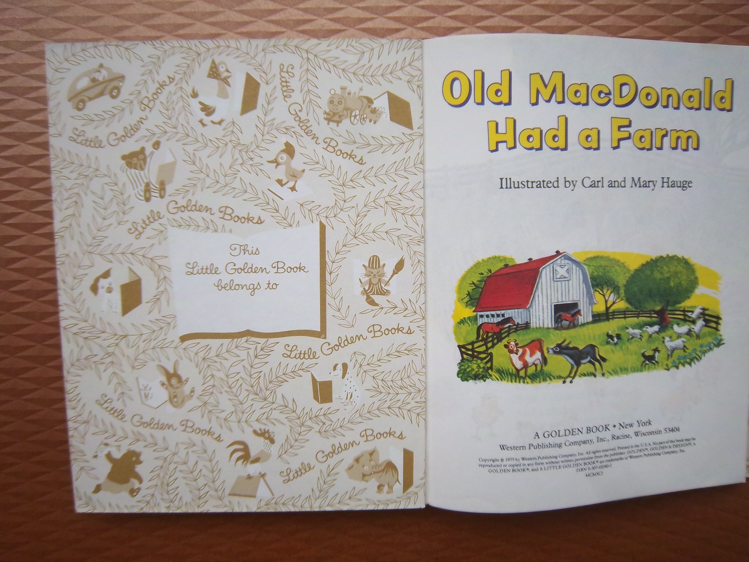 Old Macdonald Had a Farm (A Little Golden Book) by Carl; Hauge Hauge ...