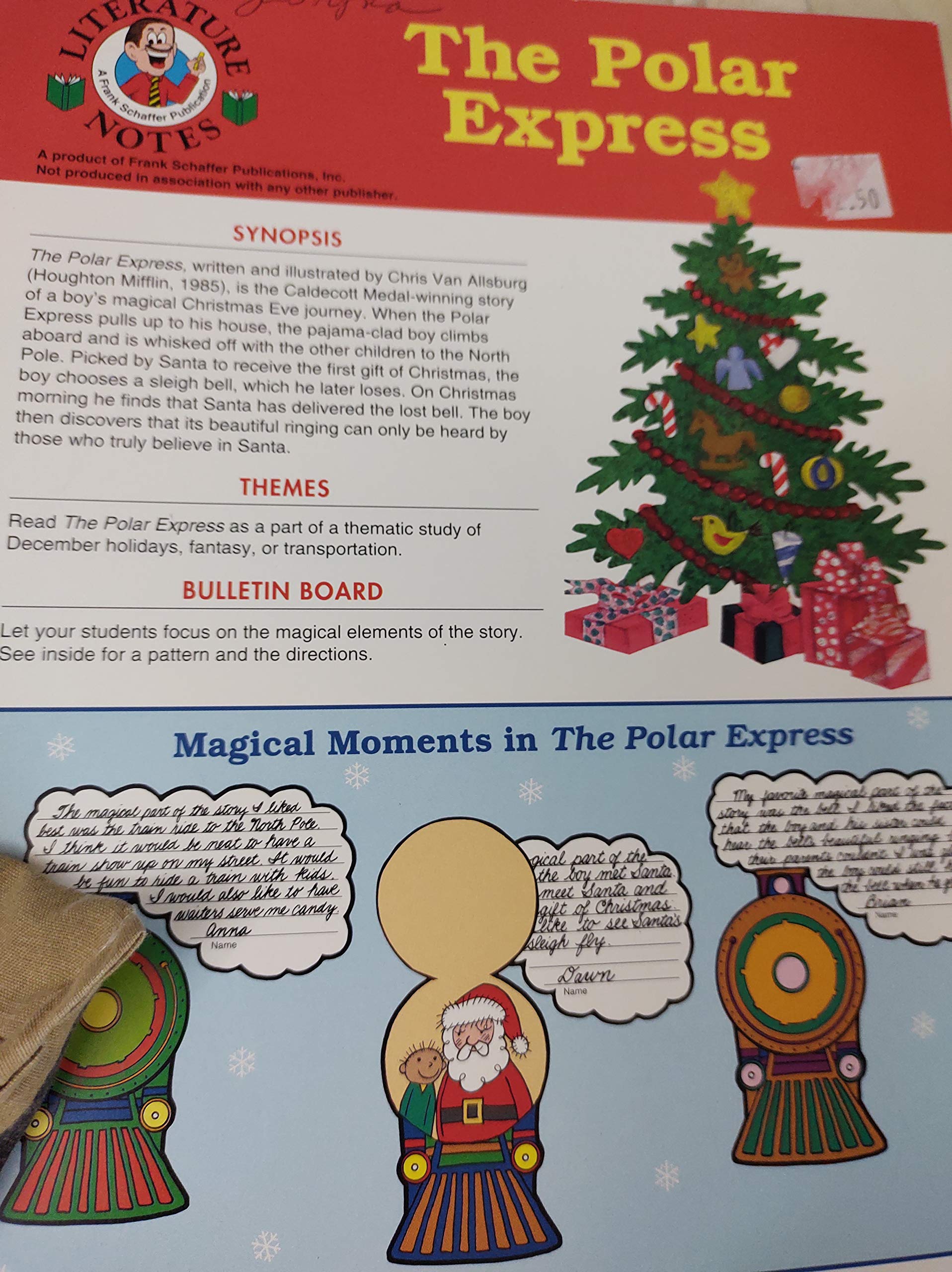 The Polar Express Literature Notes FS-2796 by Chris Van Allsburg ...