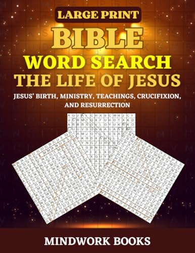 The Life of Jesus Bible Word Search Large Print: Scriptural puzzle book ...