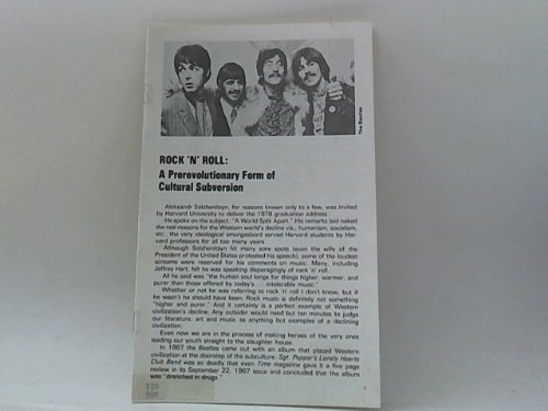 Rock 'N' Roll: A Prerevolutionary Form of Cultural Subversion by David ...