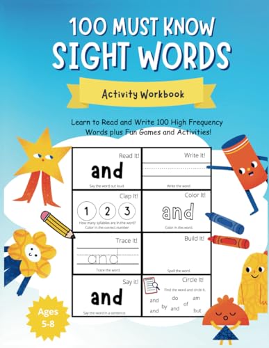 100 Must Know Sight Words Activity Workbook: Learn to read and write ...