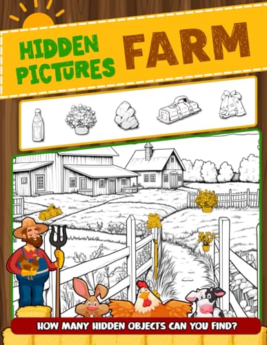 Farm Hidden Pictures Book: Search And Find Books | Hidden Objects Book ...