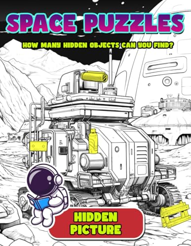 Space Puzzles Hidden Pictures Book: Search And Find Books | Hidden ...