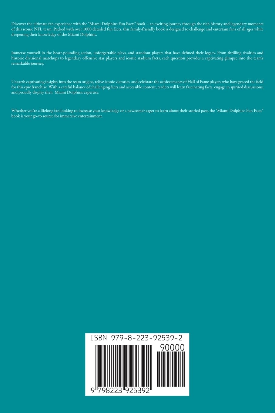 Miami Dolphins Fun Facts by Trivia Ape | Goodreads