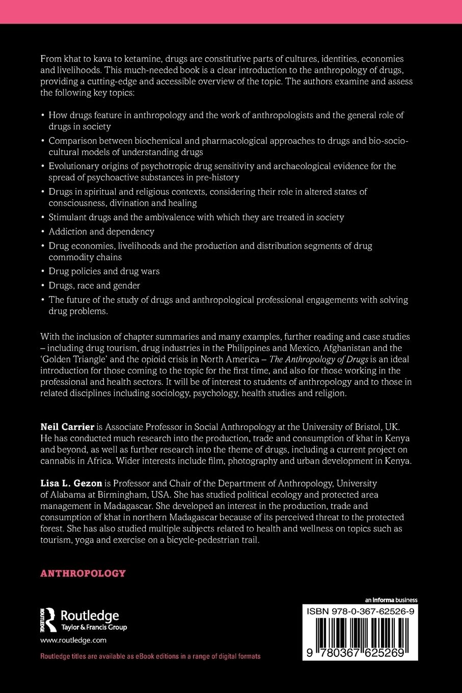 The Anthropology of Drugs by Neil Carrier | Goodreads