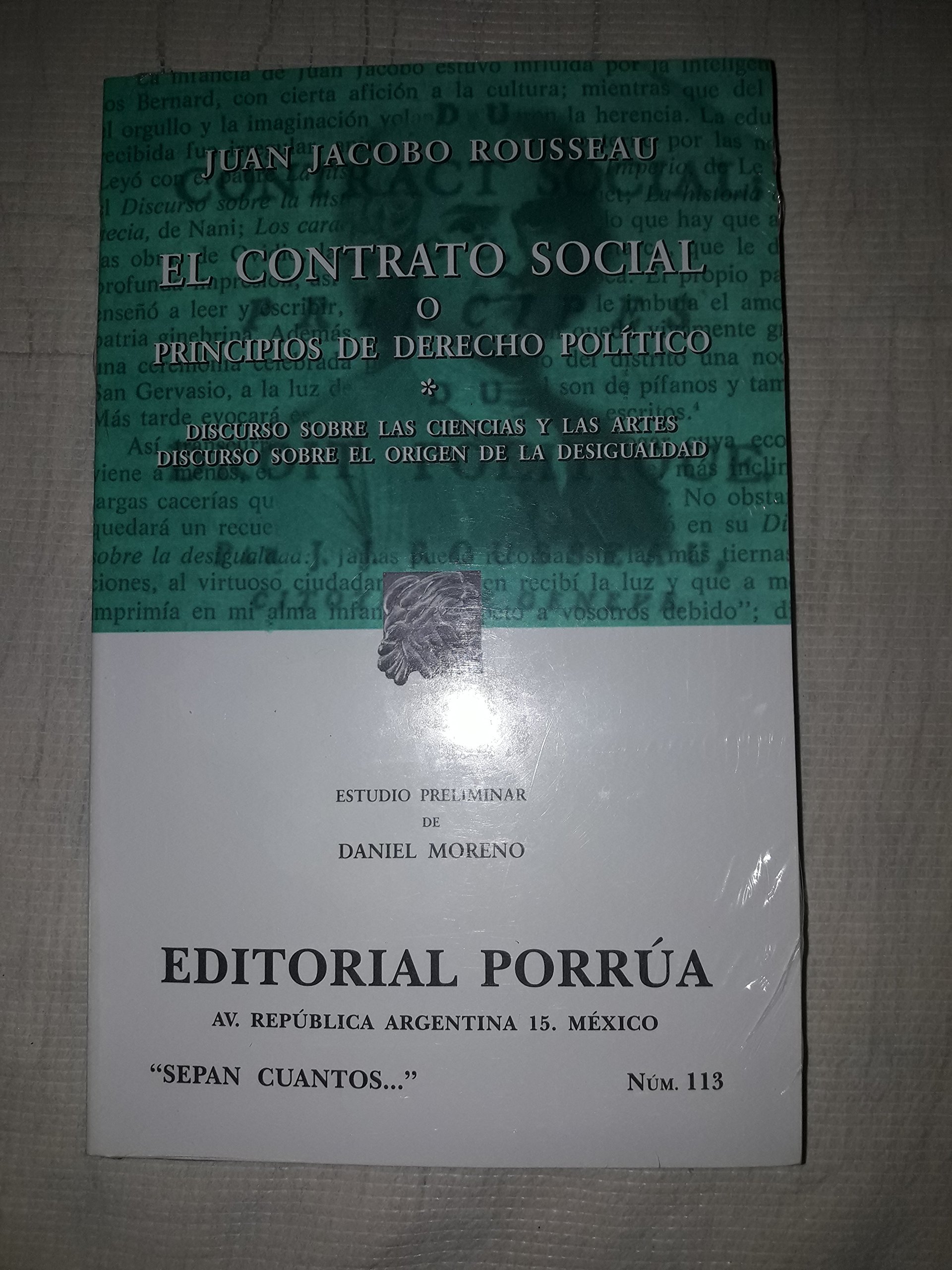 El Contrato Social o Principios del Derecho Político by Jean-Jacques ...