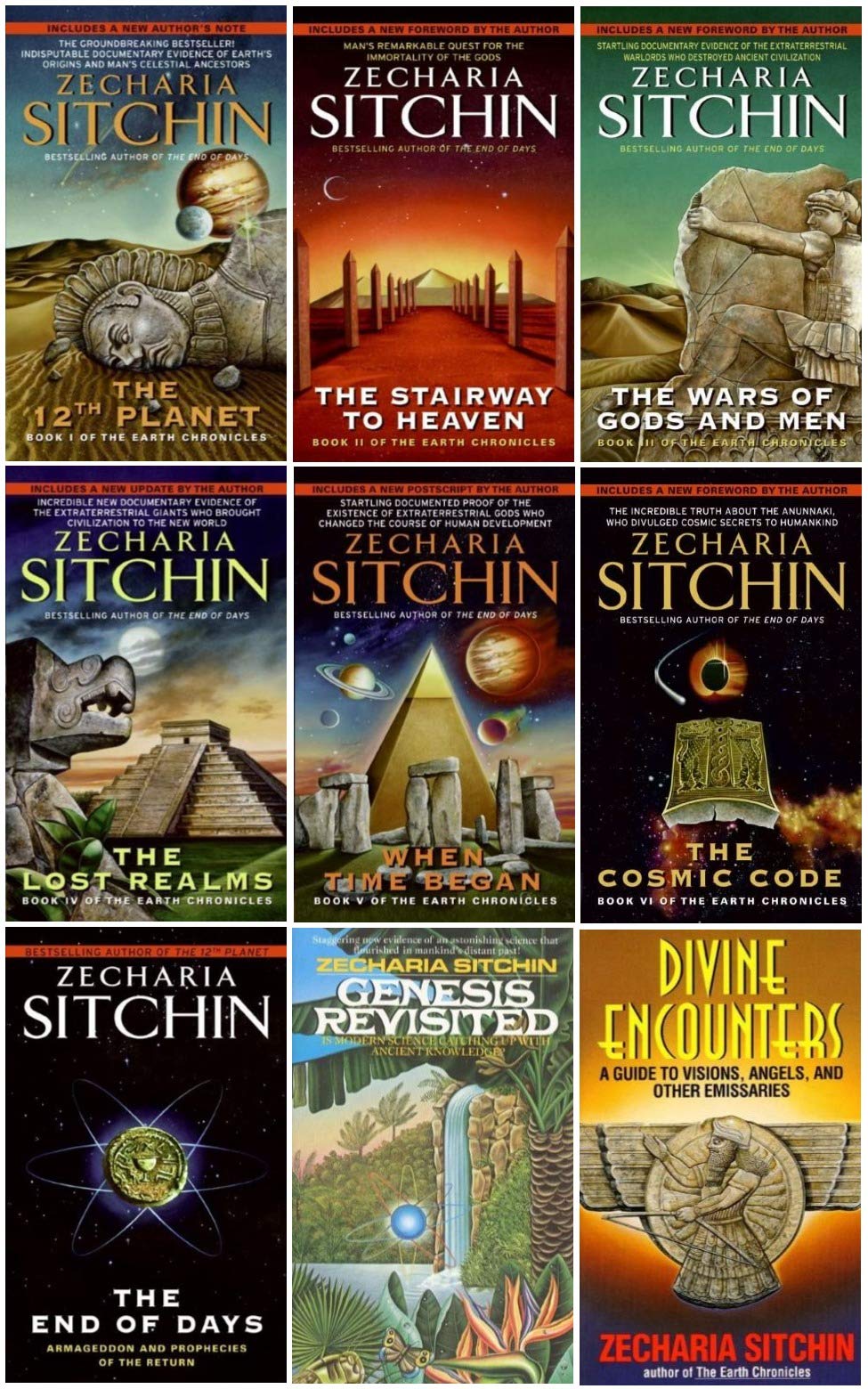 A Complete Zecharia Sitchin Earth Chronicles Nine-Book Series Set ...