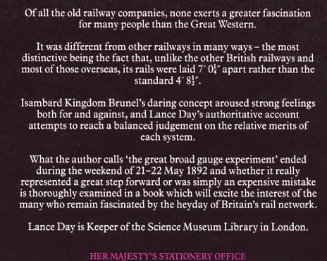 Broad gauge: An account of the origins and development of the Great ...