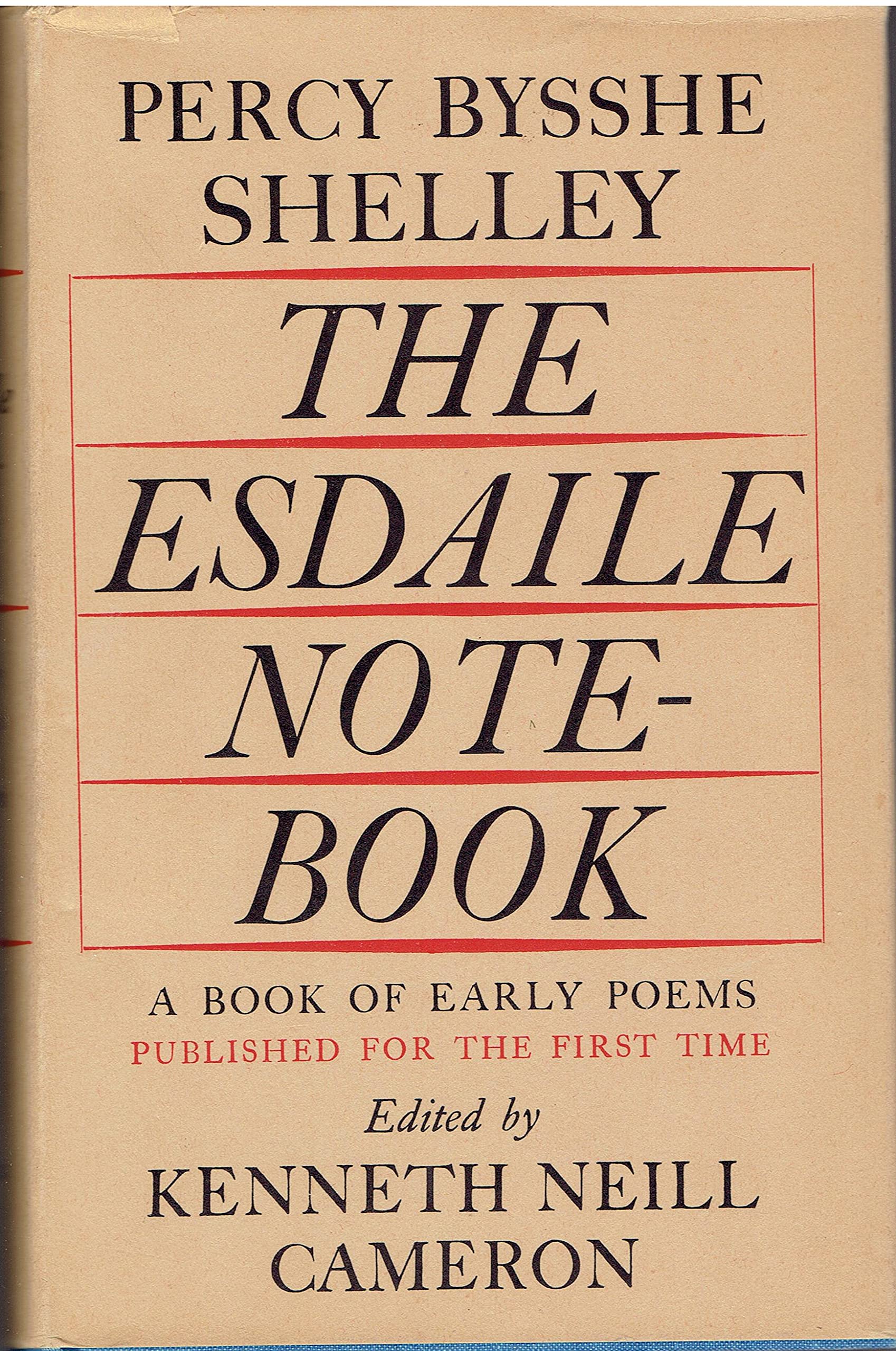 The Esdaile Note-book by Percy Bysshe Shelley | Goodreads