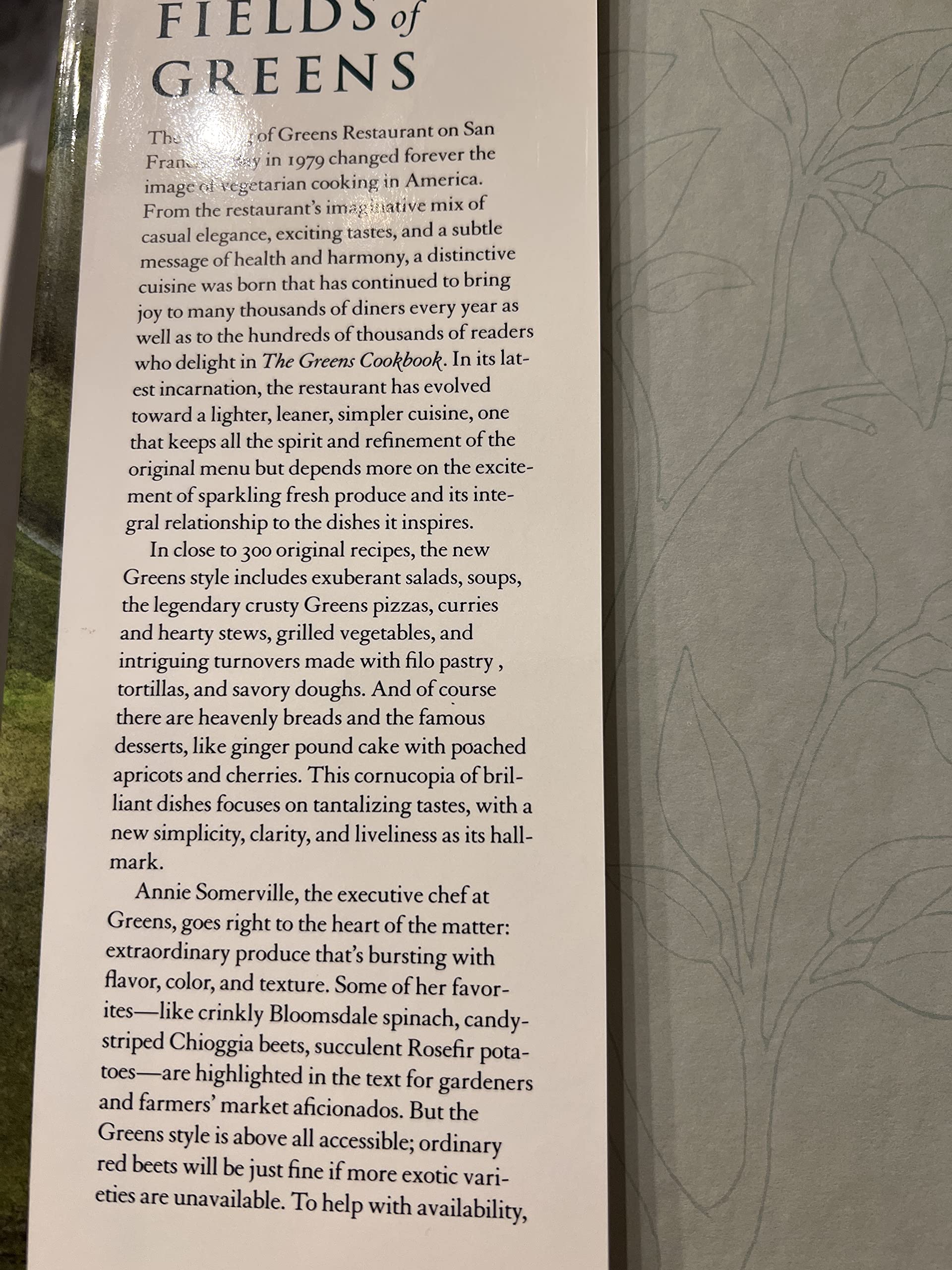 Fields of Greens: New Vegetarian Recipes from the Celebrated Greens ...