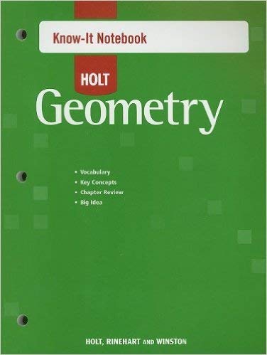 Geometry Know-It Notebook Grade 10: Holt Geometry Texas by Holt ...