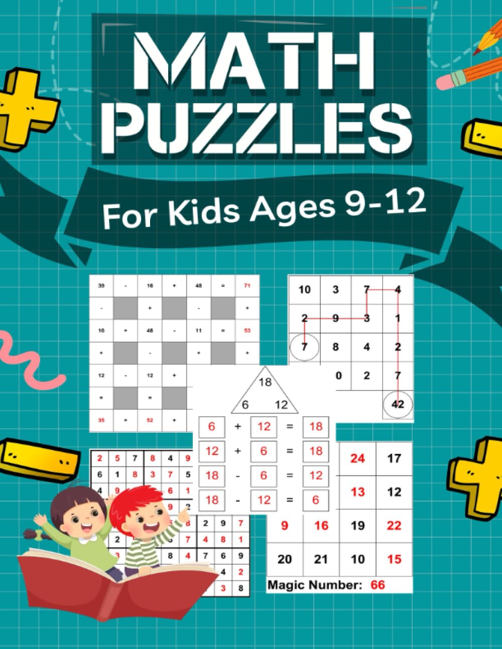 Math Puzzles For Kids Ages 9-12: Math Games for Kids 8-12 Activity like ...