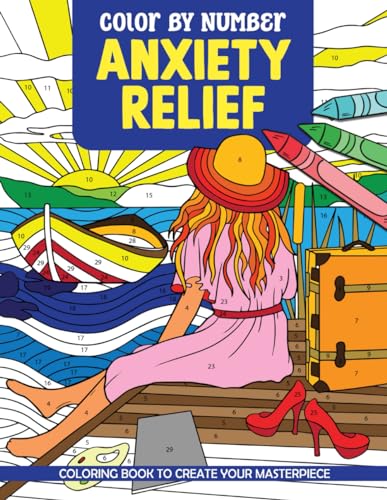 Anxiety Relief Color by Number: Landscapes Color By Number Coloring ...