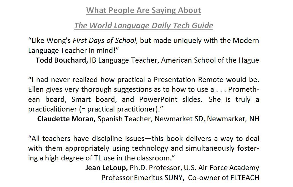 The World Language Daily Tech Guide by Ellen Shrager | Goodreads