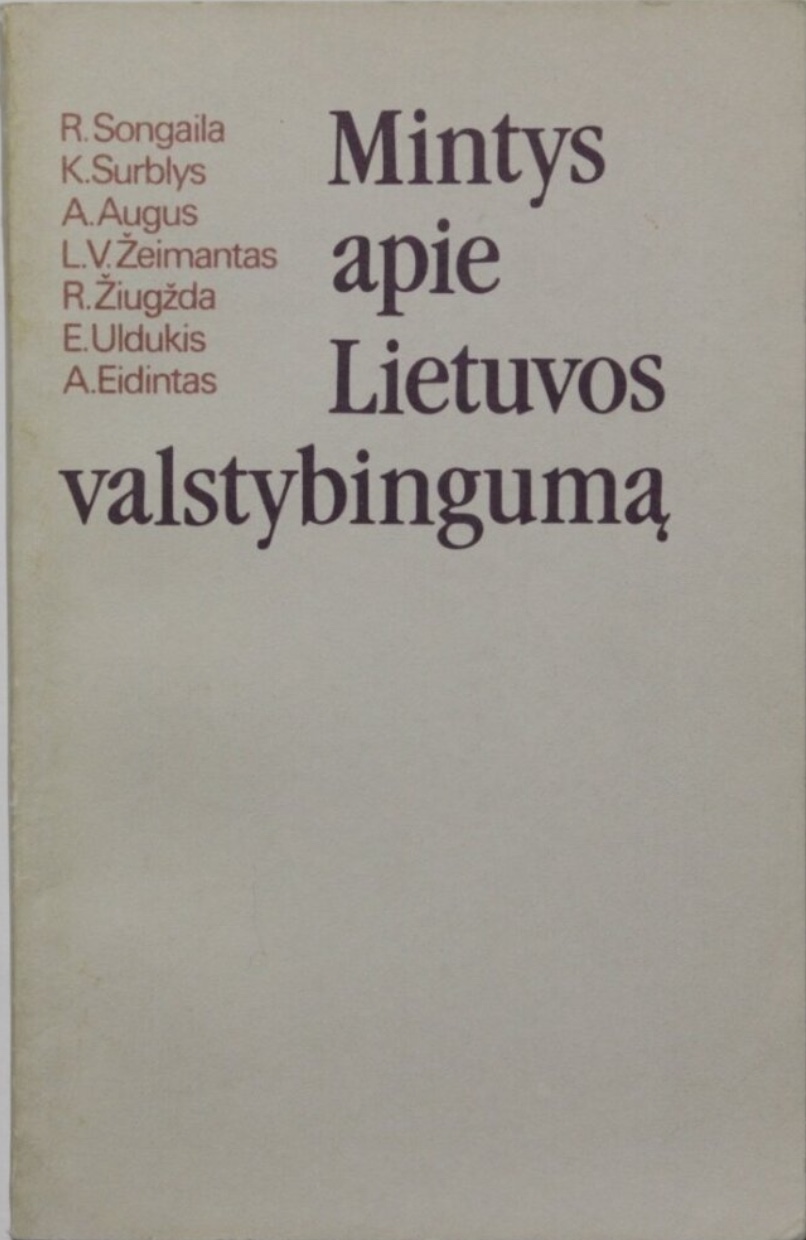 Mintys apie Lietuvos valstybingumą by Kazimieras Liudvikas Valančius ...