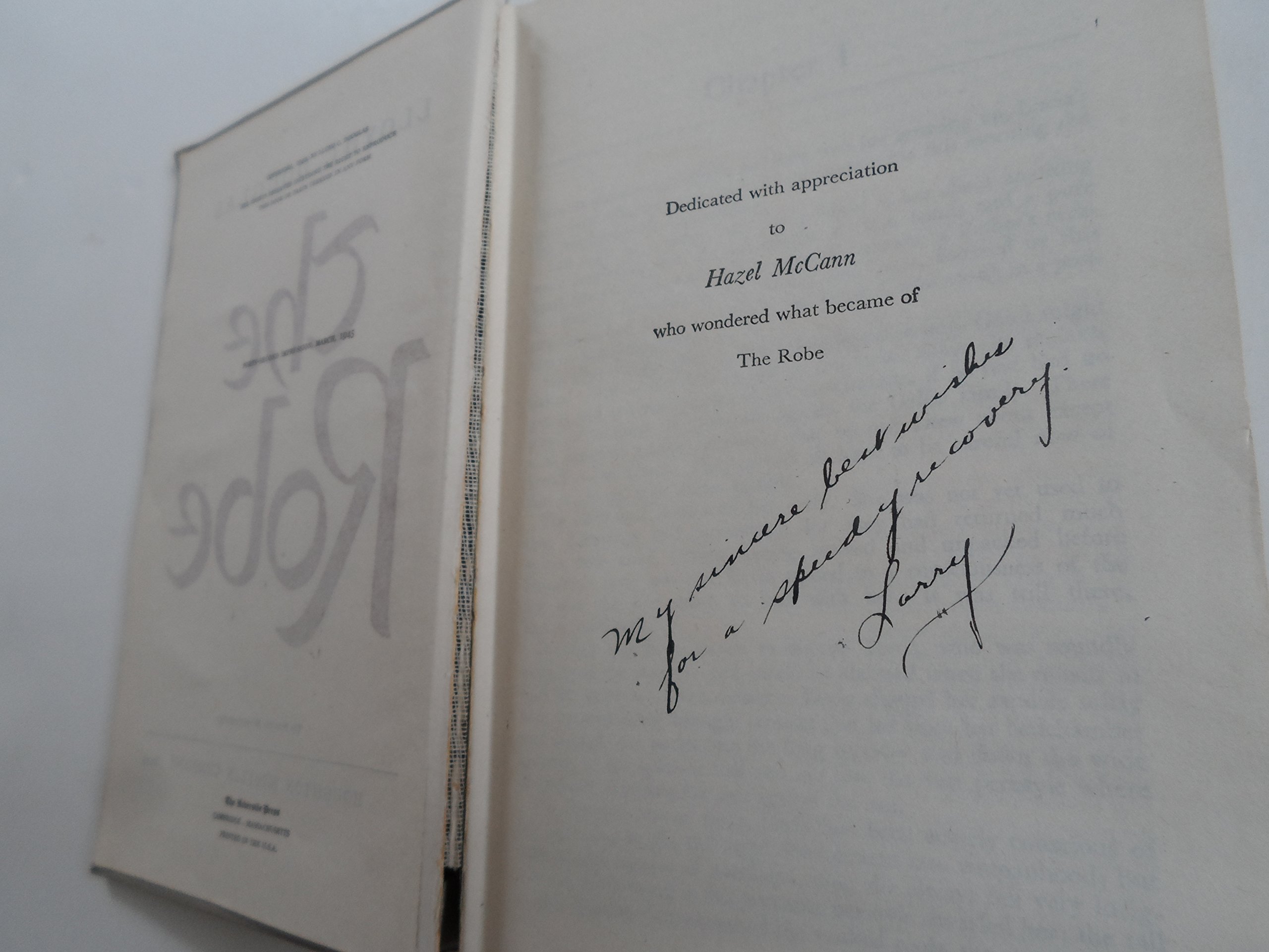 The Robe - 42nd Impression 1945 by Lloyd C. Douglas | Goodreads