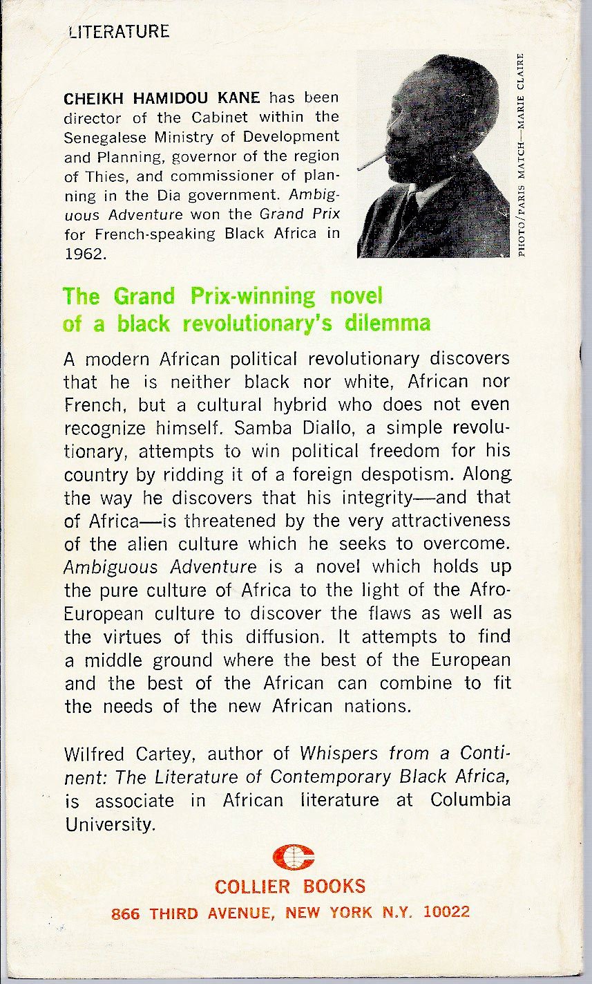 Ambiguous Adventure by Cheikh Hamidou Kane | Goodreads