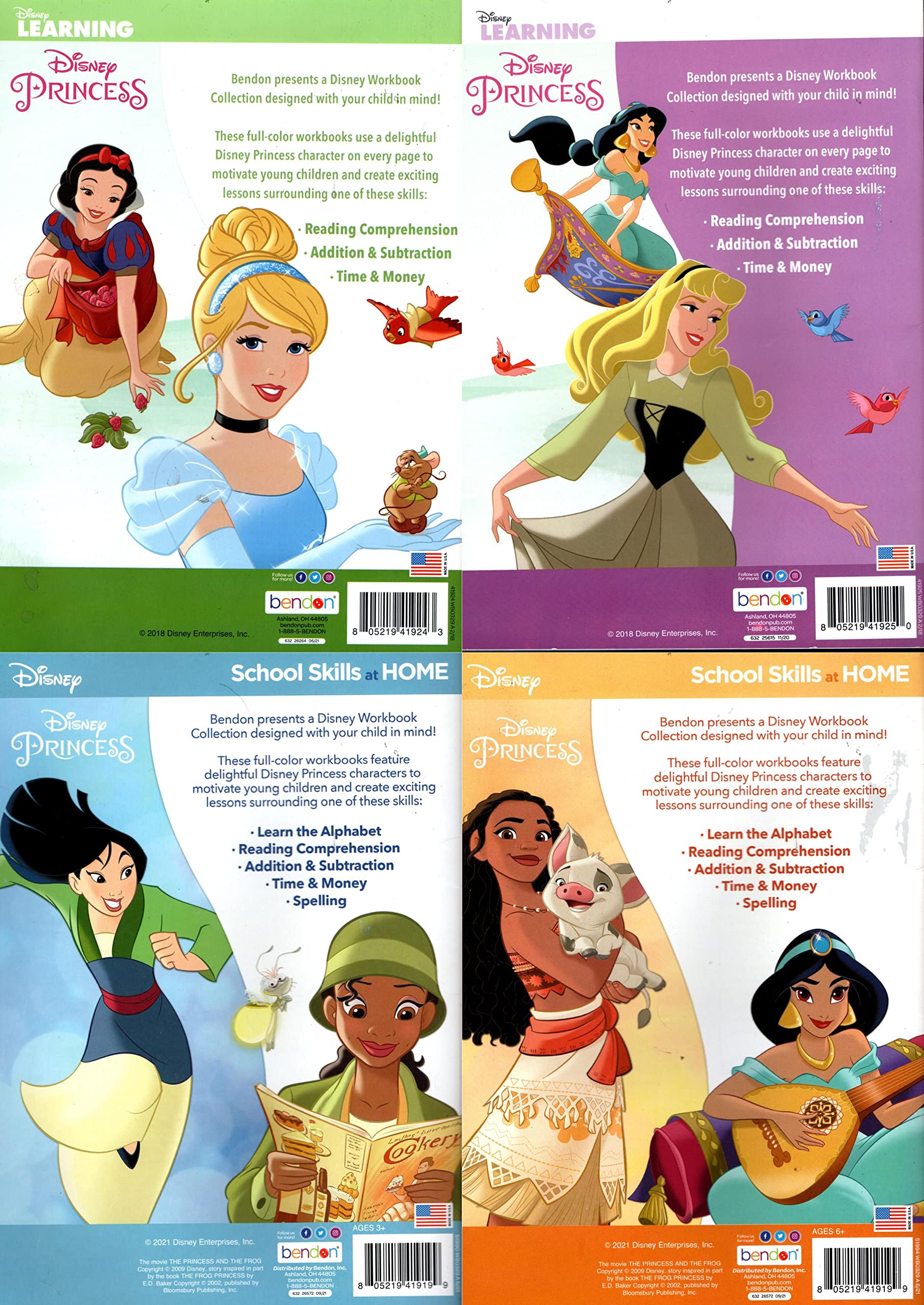 Educational Workbooks - Disney Princess - Spelling; Learn the Alphabet ...