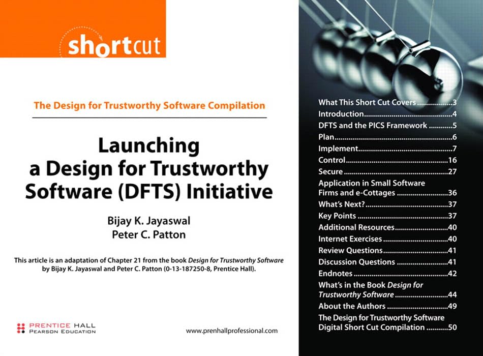 Launching a Design for Trustworthy Software (DFTS) Initiative by Bijay ...